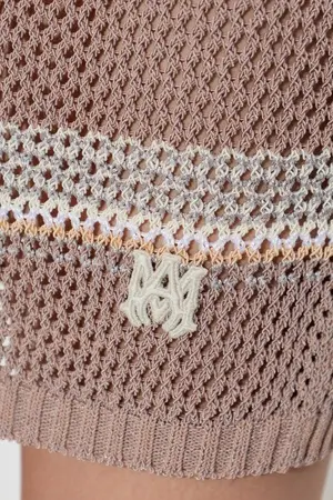 Amiri Mini Skirt With Logo - Pink