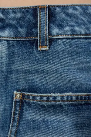 Amiri Short Denim Skirt