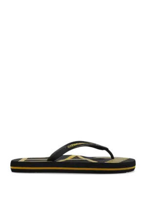 EA7 Rubber Flip-flops With Logo - Black