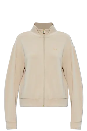 EA7 Zip-up Sweatshirt With Logo - Beige