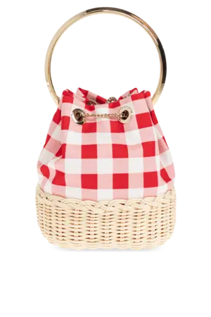 JIMMY CHOO Bon Bon” Handheld Bucket Bag - Red
