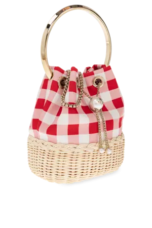 JIMMY CHOO Bon Bon” Handheld Bucket Bag - Red