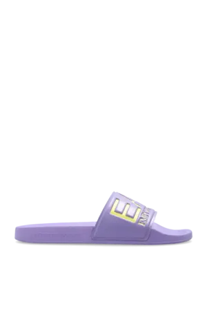 EA7 Logo Rubber Slides - Purple
