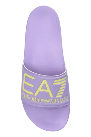 EA7 Logo Rubber Slides - Purple