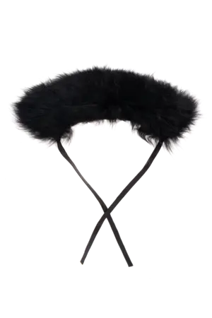 Marni Lamb Fur Collar - Black