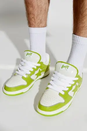 A BATHING APE Logo Sports Shoes - Green