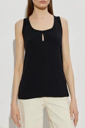 Victoria Beckham Sleeveless Top With Back Draping - Black