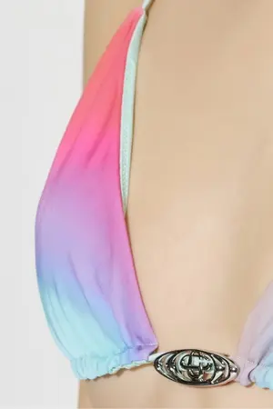 Casablanca Triangle Bikini Top - Multicolour