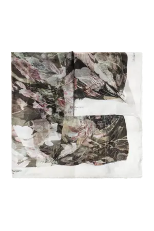 MAISON MARGIELA Silk Scarf With Logo - Multicolour