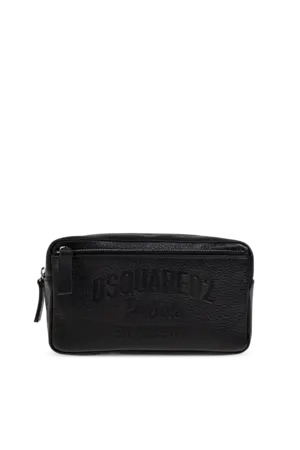 Dsquared2 Leather Toiletry Bag - Black