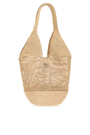 ANINE BING Leah Raffia Shoulder Bag