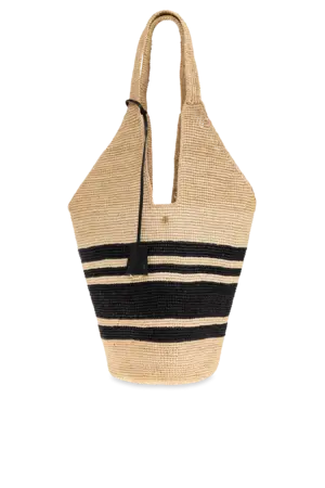 ANINE BING Leah Raffia Shoulder Bag