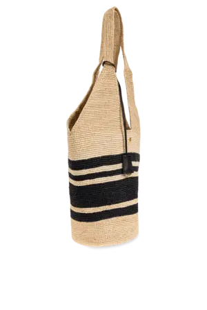 ANINE BING Leah Raffia Shoulder Bag