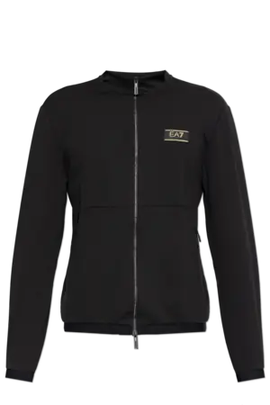 EA7 Zip-up Sweatshirt With Logo - Black