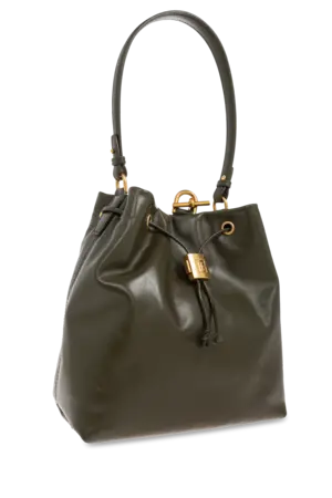 Balmain Leather Bucket Backpack - Green