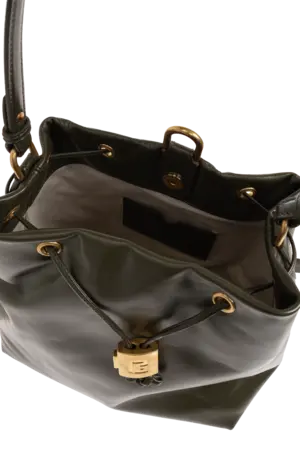 Balmain Leather Bucket Backpack - Green