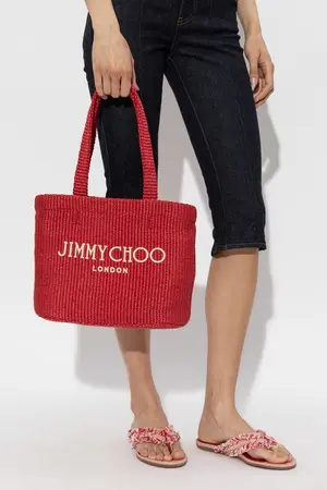 JIMMY CHOO Beach Medium Shoulder Bag - Red