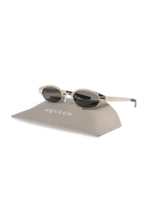 Alexander McQueen Oval Sunglasses - Gold