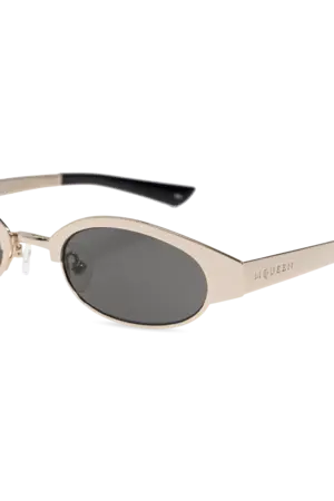 Alexander McQueen Oval Sunglasses - Gold