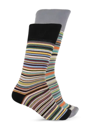 Paul Smith Two-pack Striped Socks - Multicolour
