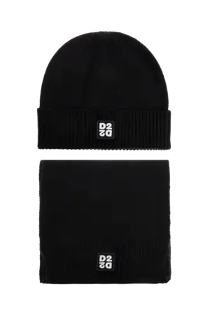 Dsquared2 Hat And Scarf Set - Black
