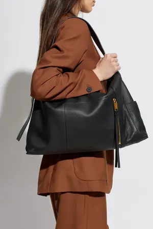 ALLSAINTS Leather Alba Shoulder Bag - Black