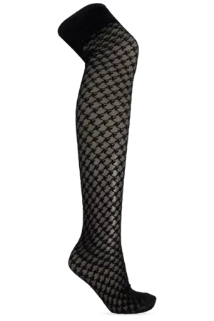 AVAVAV Logo Patterned Tights - Black