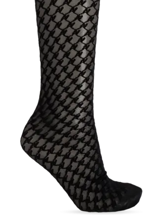 AVAVAV Logo Patterned Tights - Black