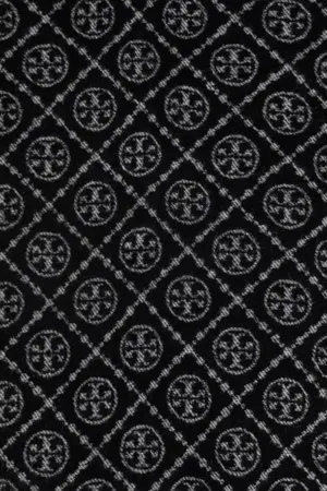 Tory Burch Scarf With Monogram - Black