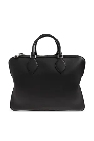 FERRAGAMO Leather Document Bag - Black