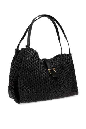 FERRAGAMO Leather Shopper Bag - Black