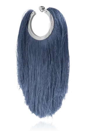 Alaïa Round Tasseled Earrings - Blue