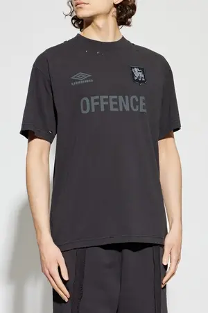 UMBRO T-shirt With A Vintage Effect - Black