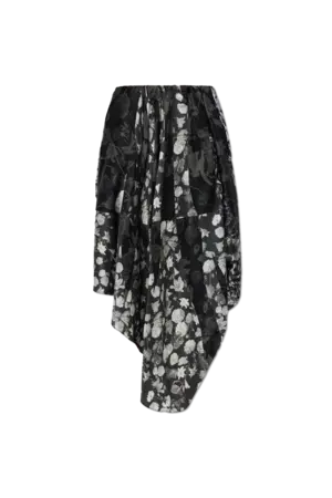 MAISON MARGIELA Silk Asymmetrical Skirt - Grey