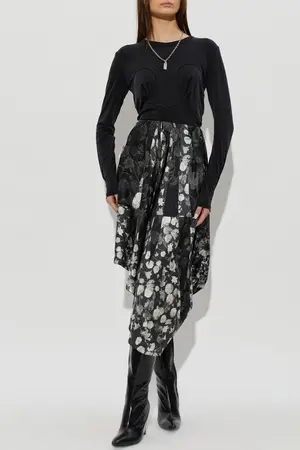 MAISON MARGIELA Silk Asymmetrical Skirt