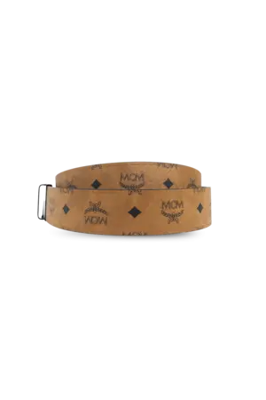 Mcm Belt With Logo - Brown
