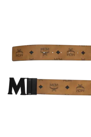 Mcm Belt With Logo - Brown