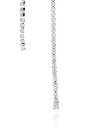 SELF-PORTRAIT Earrings With Crystal Bow And Cascade Strands