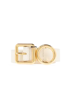 Jacquemus Leather Belt Cream