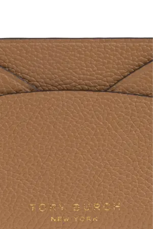 Tory Burch Leather Card Holder - Beige