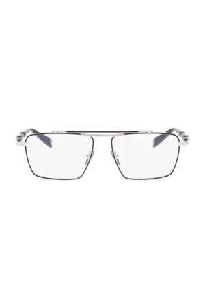 Balmain Rectangle Prescription Glasses - Silver