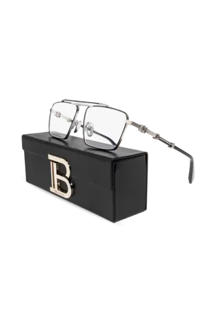 Balmain Rectangle Prescription Glasses - Silver