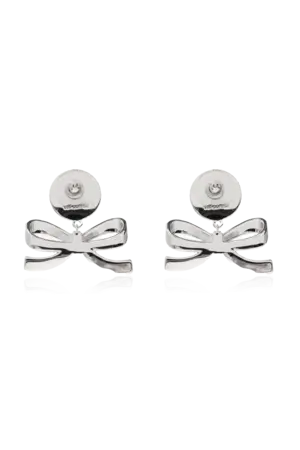 SELF-PORTRAIT Earrings With Crystals And Bow Detail