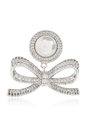 SELF-PORTRAIT Earrings With Crystals And Bow Detail