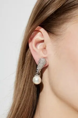 SELF-PORTRAIT Earrings With Crystals And Faux Pearl