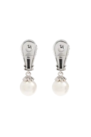 SELF-PORTRAIT Earrings With Crystals And Faux Pearl