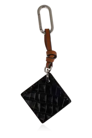 Tory Burch Keyring With Leather Strap - Black