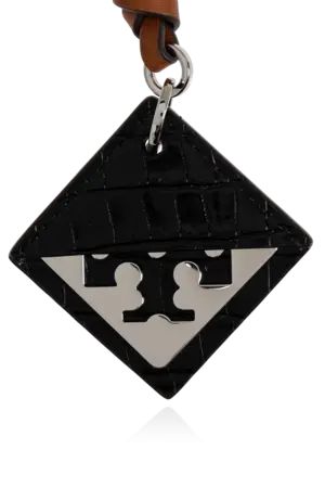 Tory Burch Keyring With Leather Strap - Black