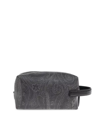 Etro Embroidered Logo Cosmetic Bag - Black