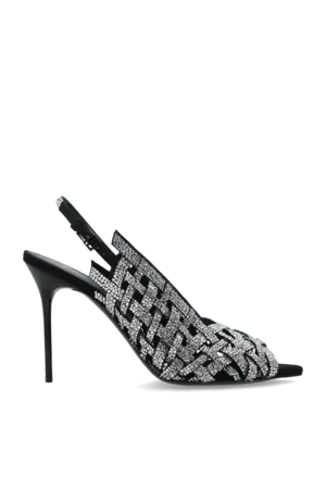 Balmain Silver Tone Shoes For Women